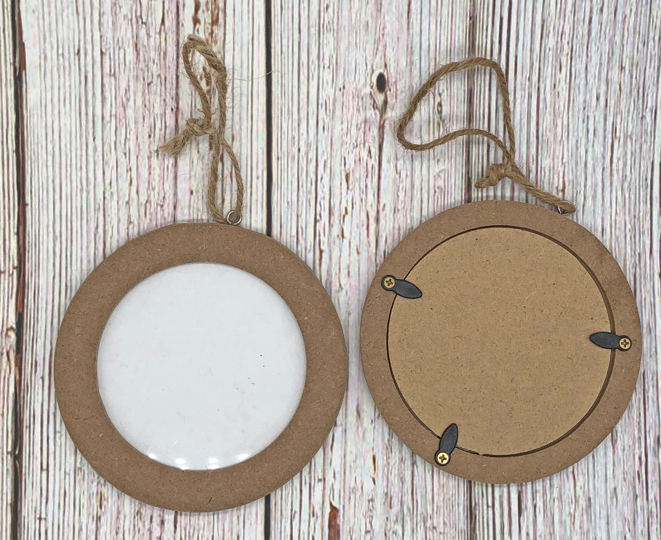 Unfinished Round Ornament Frames (set of 5) - Etsy