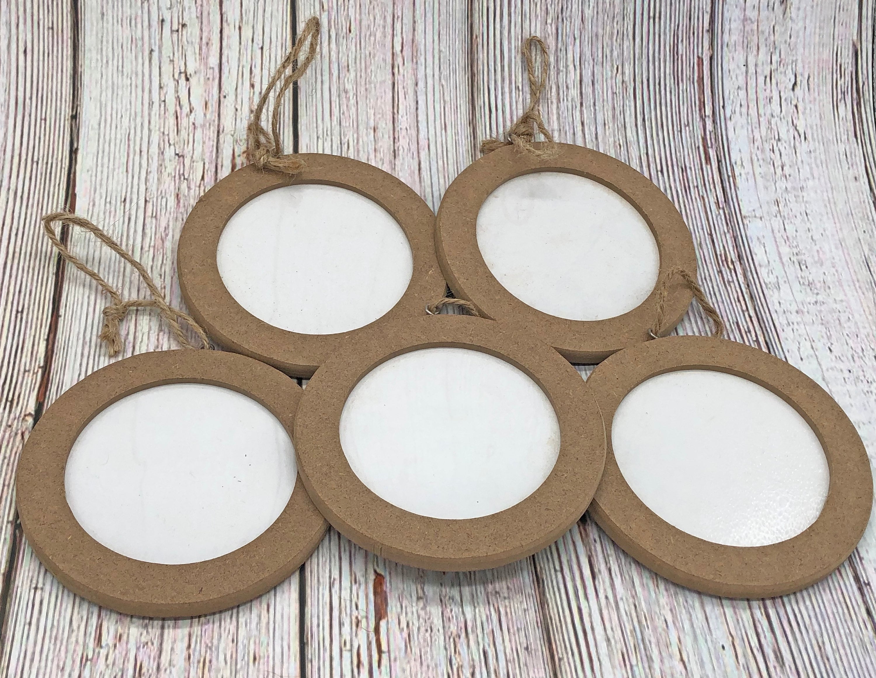 Unfinished Round Ornament Frames (set of 5) - Etsy