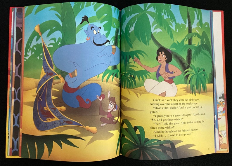 Disney's Aladdin, Large Hardback Book From 1992, Very Good Condition ...