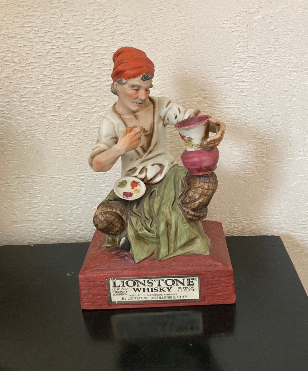 Original Lionstone Sculptured Porcelain Whisky Decanter, the Potter, L ...