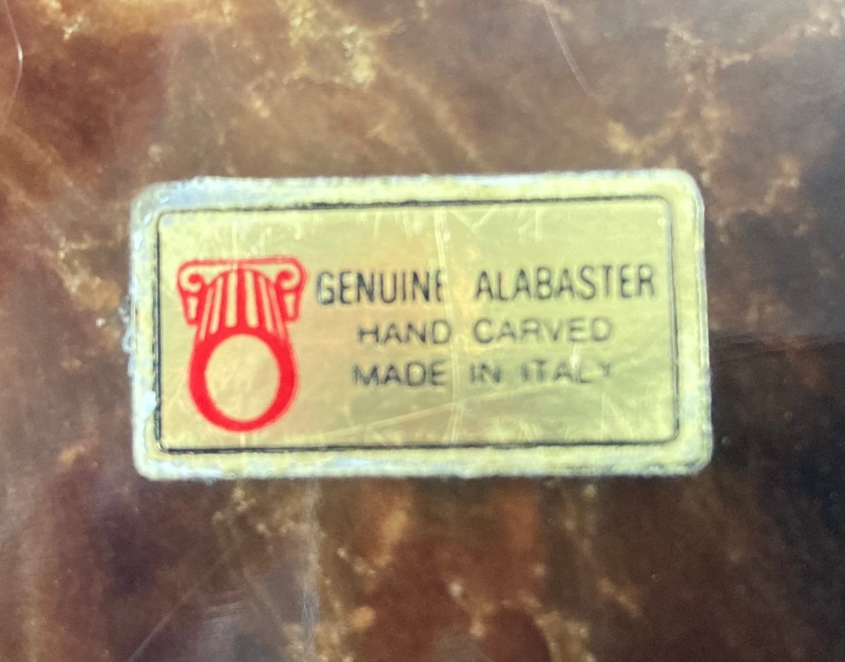 Vintage Genuine Alabaster Hand Carved Hinged Jewelry/trinket Box, Made ...