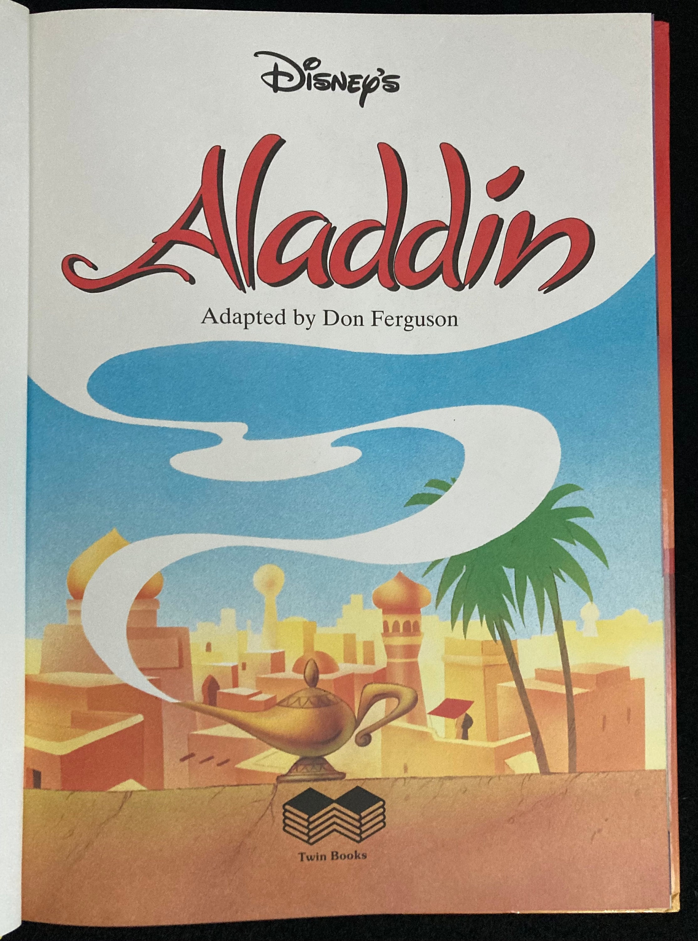 Disney's Aladdin, Large Hardback Book From 1992, Very Good Condition ...