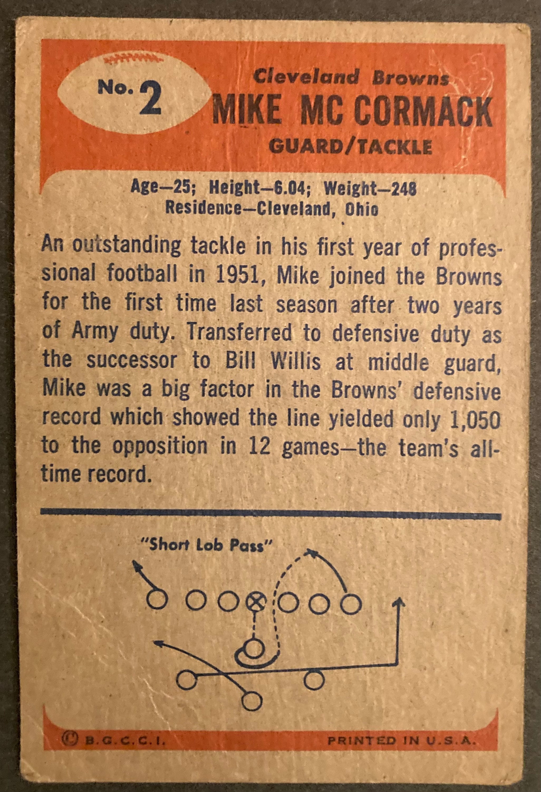 Vintage Original 1950's NFL Football Cards, Including Hall of Famers ...