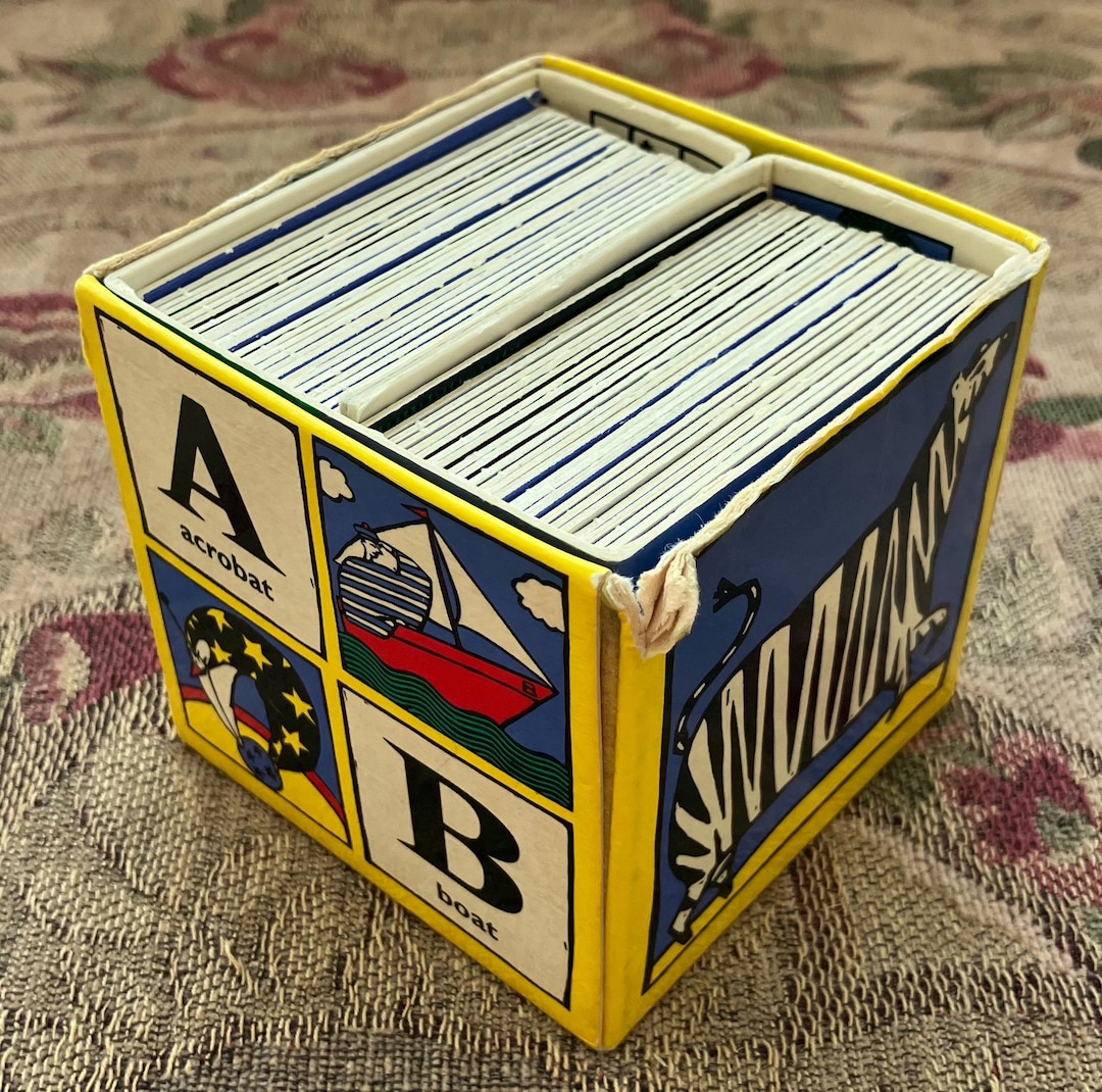 Vintage ALPHABLOCK Flashcards: 1994 Alphabet Memory Game - Etsy