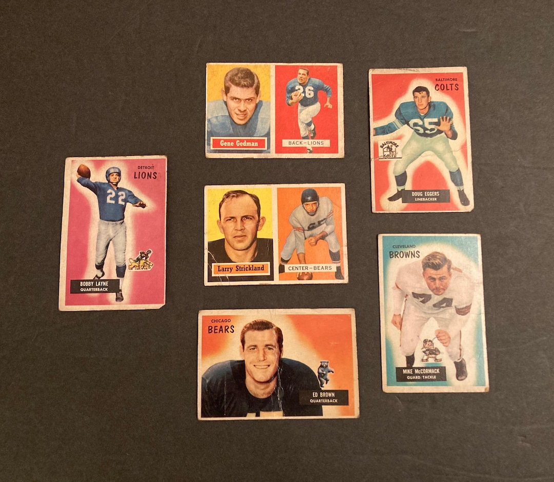 Vintage 1950s NFL Football Cards: Hall of Famers Layne & Mccormack - Etsy