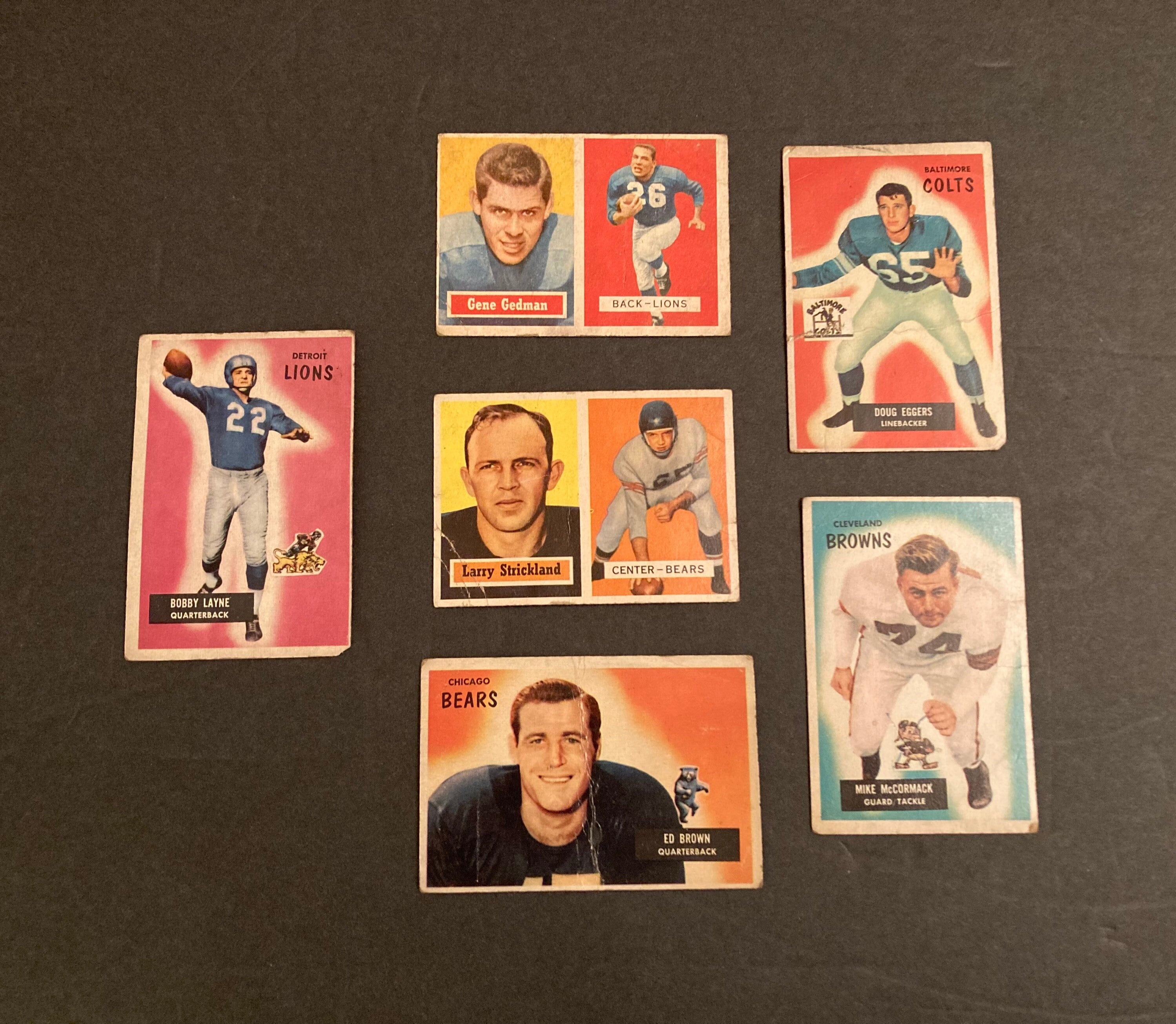 Vintage Original 1950's NFL Football Cards, Including Hall of Famers ...