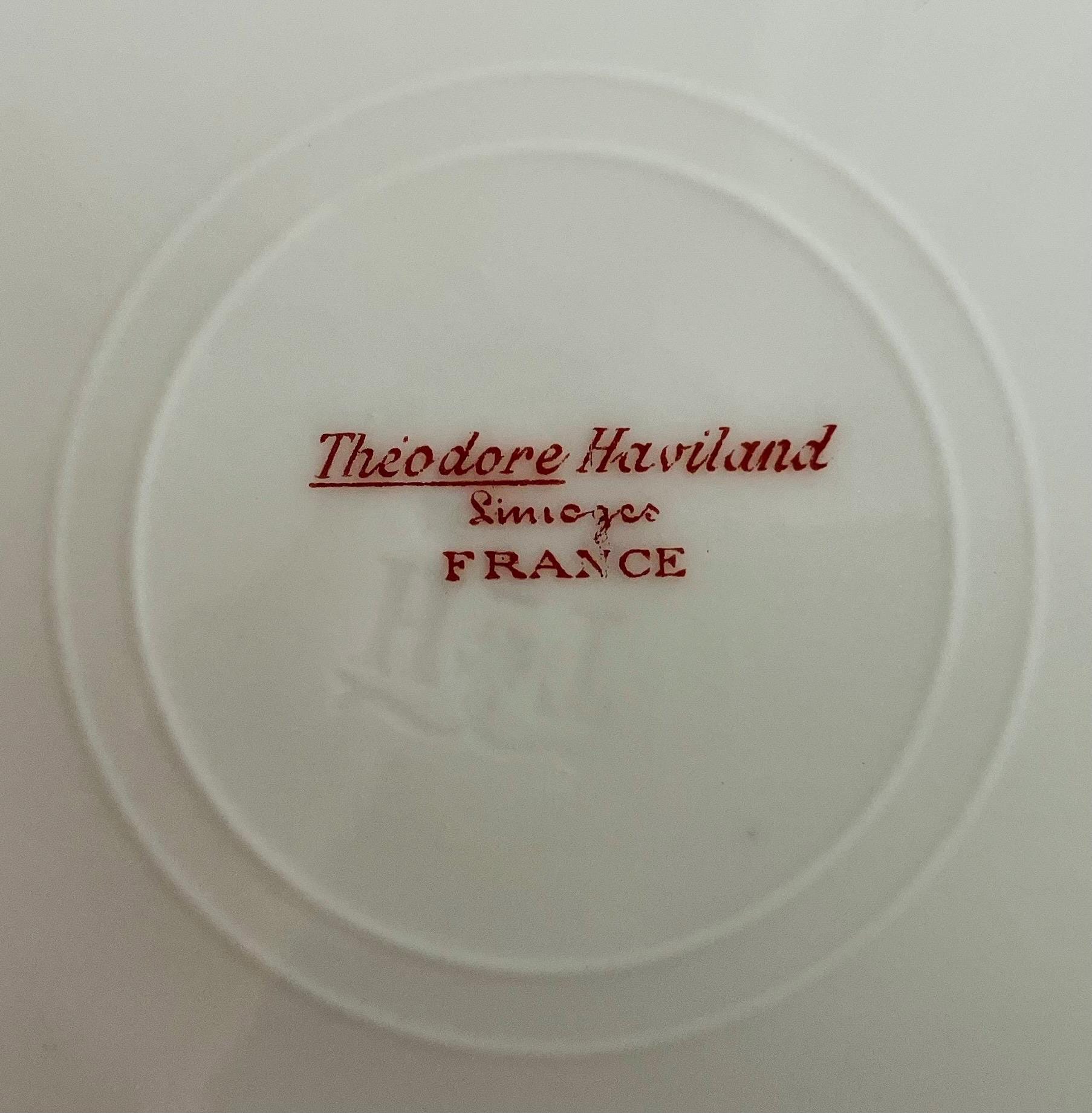 12 Antique Theodore Haviland Limoges, France Porcelain 10 Dinner Plates ...