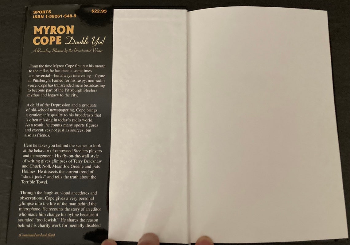 Myron Cope Double Yoi A Revealing Memoir by the - Etsy