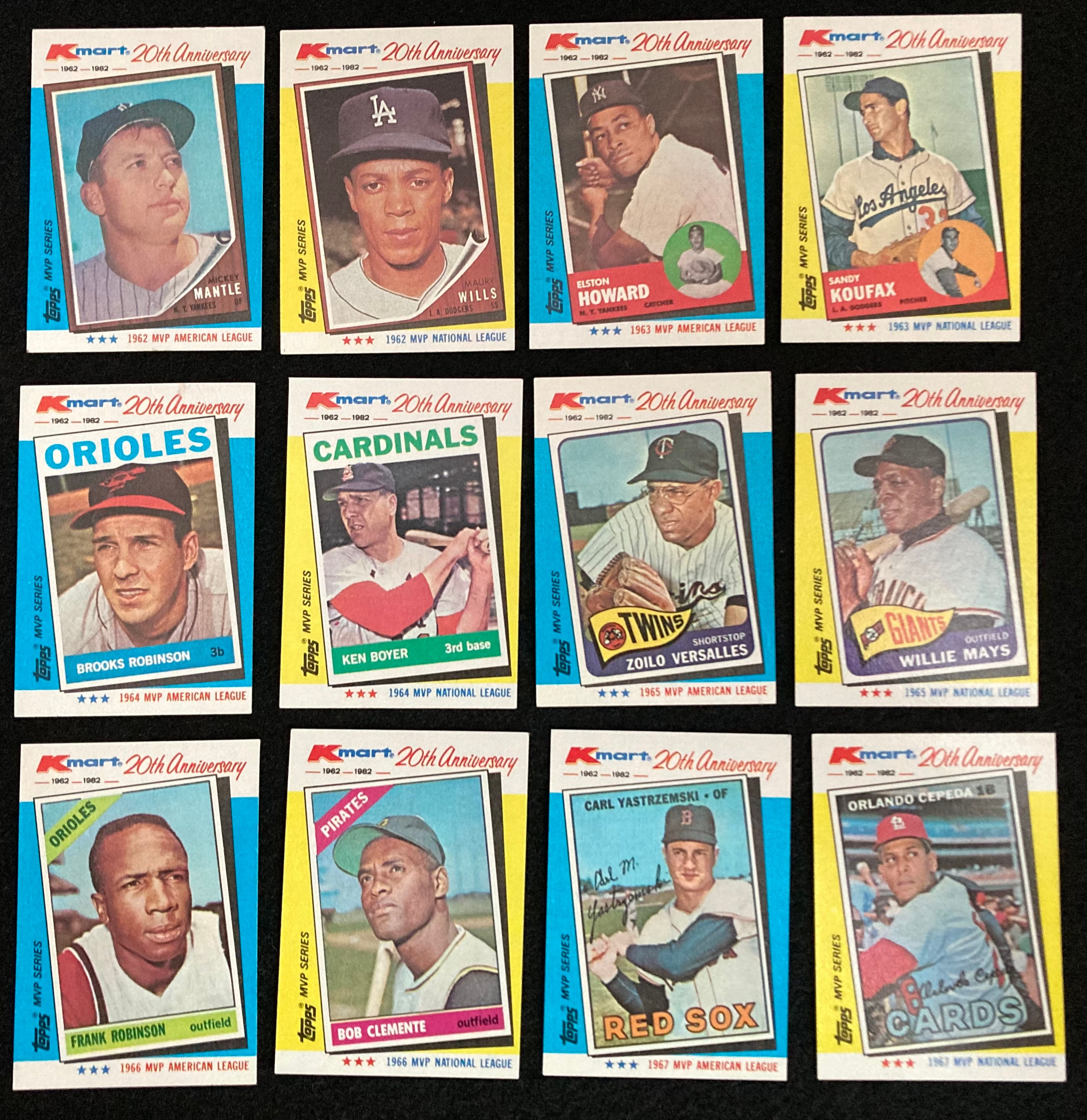 Kmart Topps Limited Edition 20th Anniversary AL & NL Mvp's Baseball ...