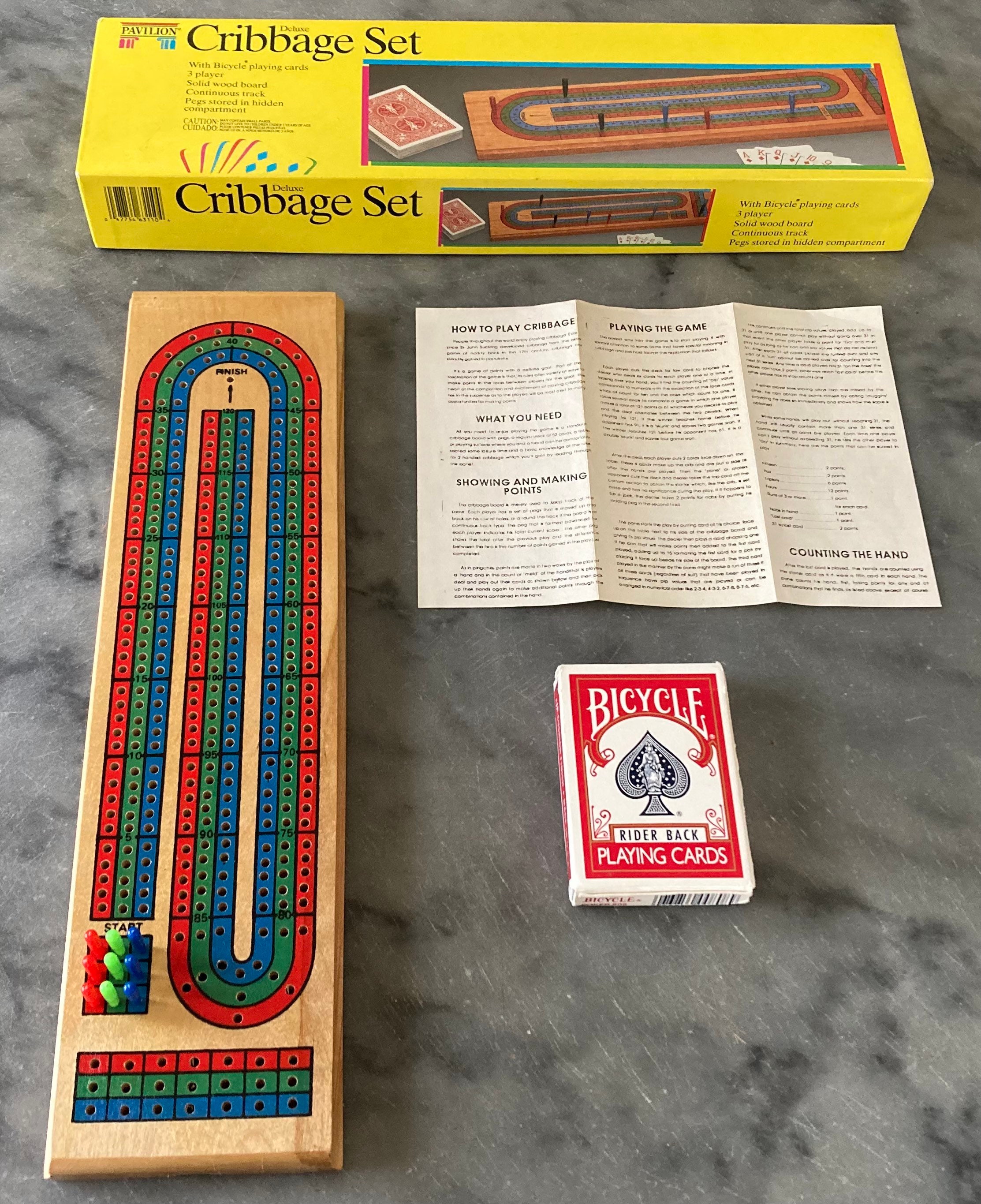 Your Choice of Two Vintage Cribbage Sets Complete With Bicycle Playing ...