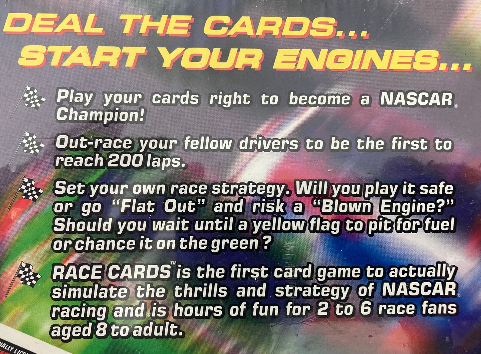 Race Cards the Stock Car Racing Card Game by TDC Games From | Etsy
