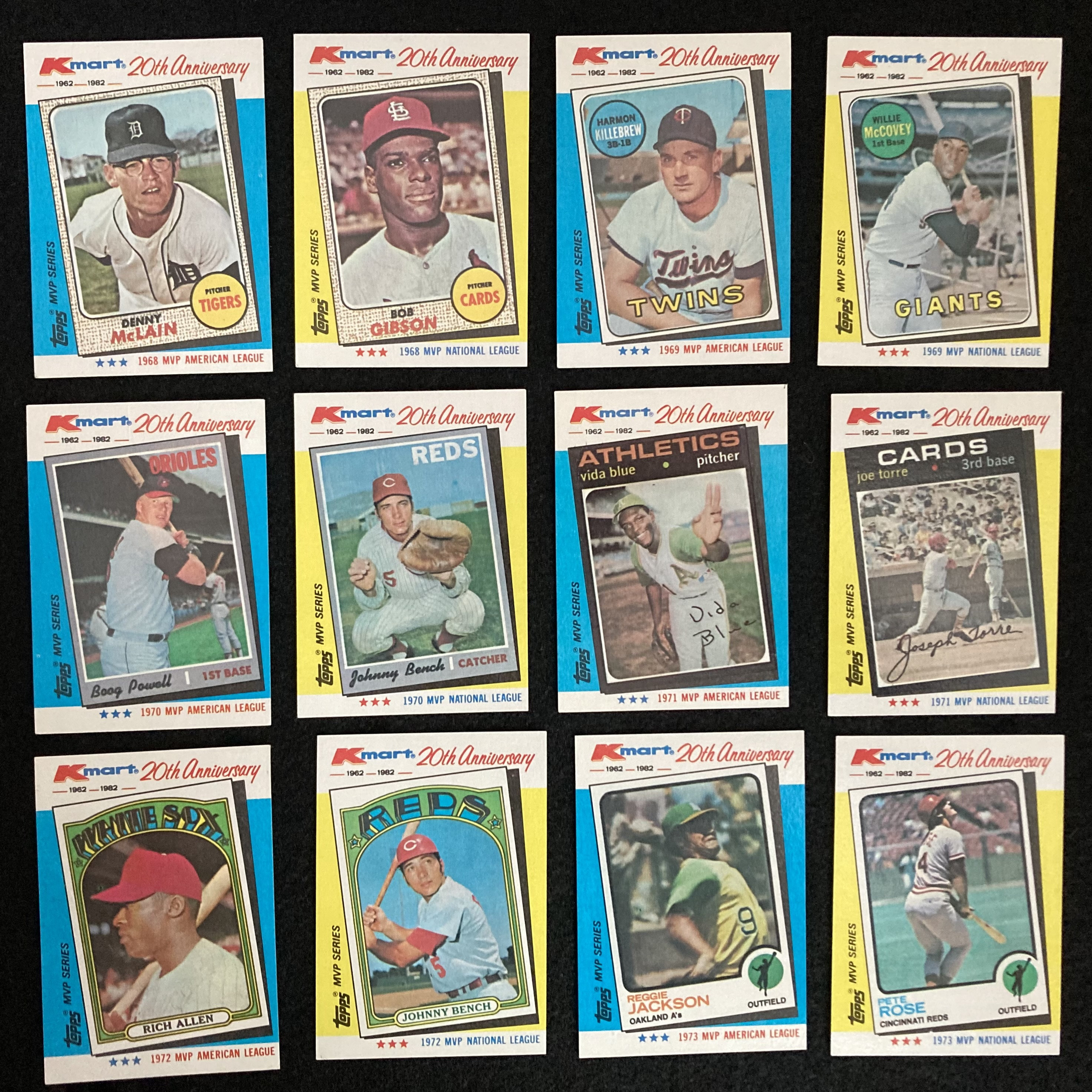 Kmart Topps Limited Edition 20th Anniversary AL & NL Mvp's Baseball ...