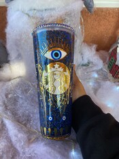 Handmade Evil Eye Ceramic Cup and Saucer Set With 11k Gold - Etsy Canada