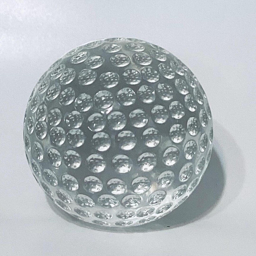 Golf Ball Paperweight Figurine Solid Glass Saks Fifth Avenue ...