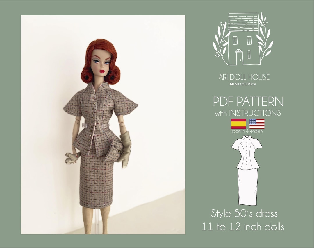 PDF Pattern Style 50’s Dress WITH INSTRUCTIONS (pdf Sewing Pattern ...