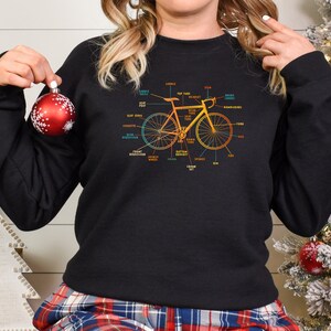 Anatomy of A Bicycle Shirt, Cycling Sweatshirt, Cyclist Sweat, Gift ...