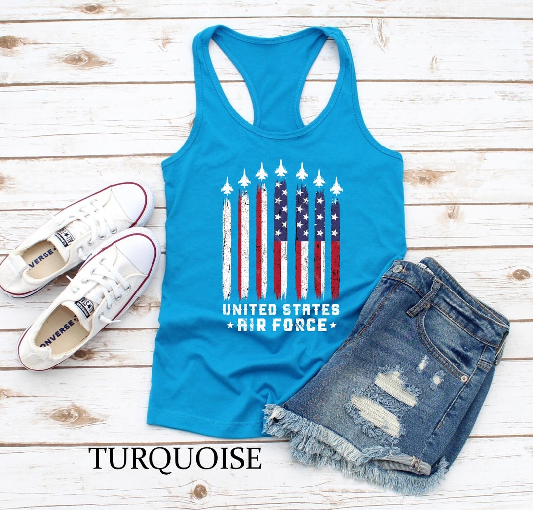 Red White Blue Air Force Tank Top, Air Force T-shirt, 4th of July Shirt ...