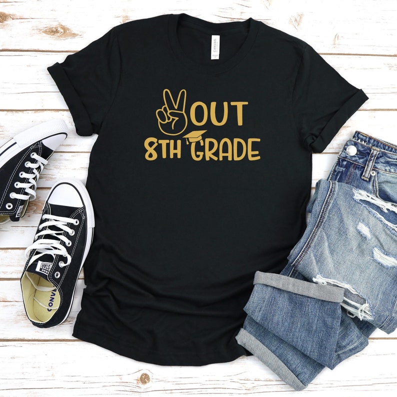 Peace Out 8th Grade Graduation T-shirt, Class of 2025 - Etsy