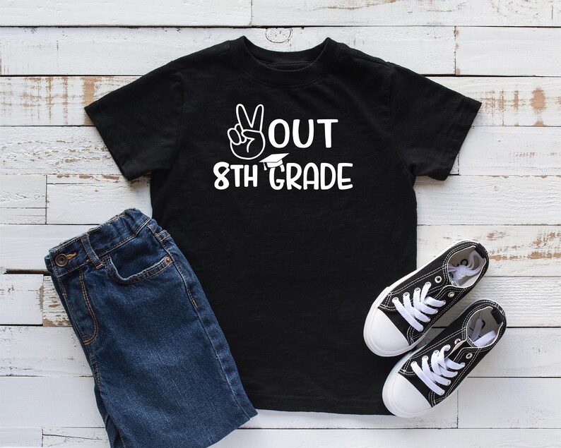 Peace Out 8th Grade Graduation T-shirt, Class of 2025 - Etsy