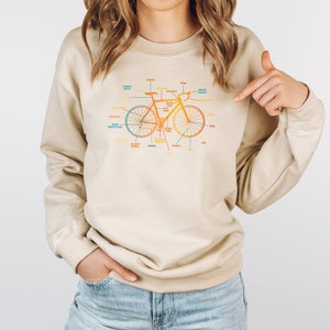 Anatomy of A Bicycle Shirt, Cycling Sweatshirt, Cyclist Sweat, Gift ...