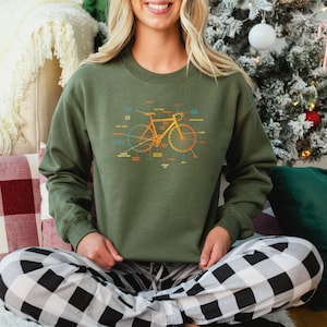 Anatomy of A Bicycle Shirt, Cycling Sweatshirt, Cyclist Sweat, Gift ...