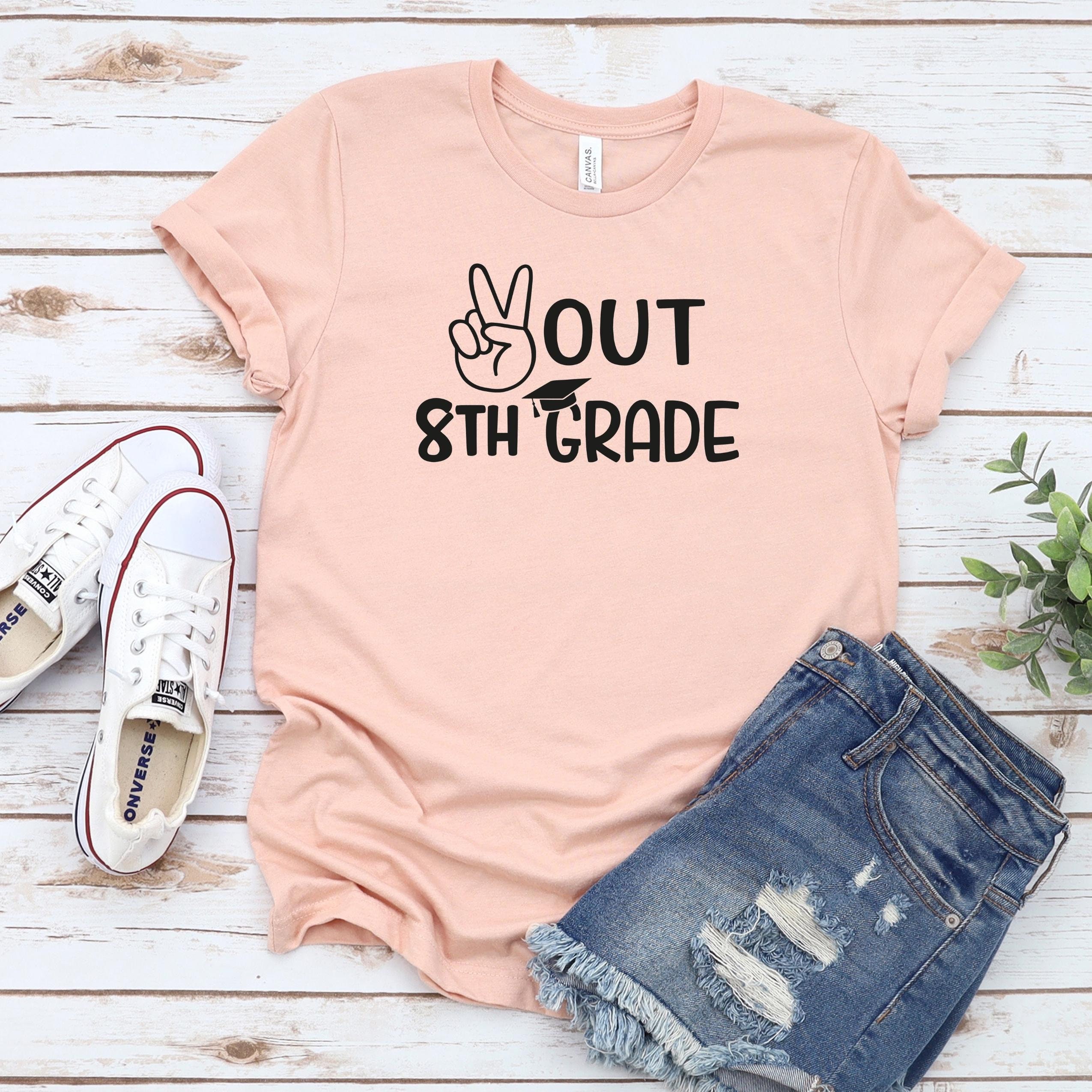 Peace Out 8th Grade Graduation T-shirt, Class of 2025 - Etsy