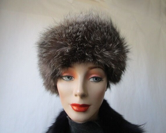 Women's Silver Fox Fur Headband / Hat Made in Canada in - Etsy