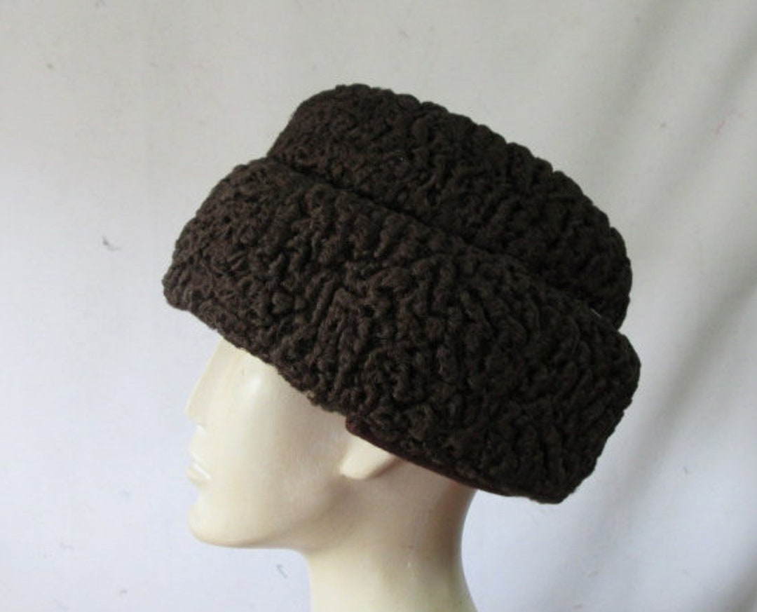Men's Sz 24 New Black Persian Lamb Fur Hat Man - Etsy