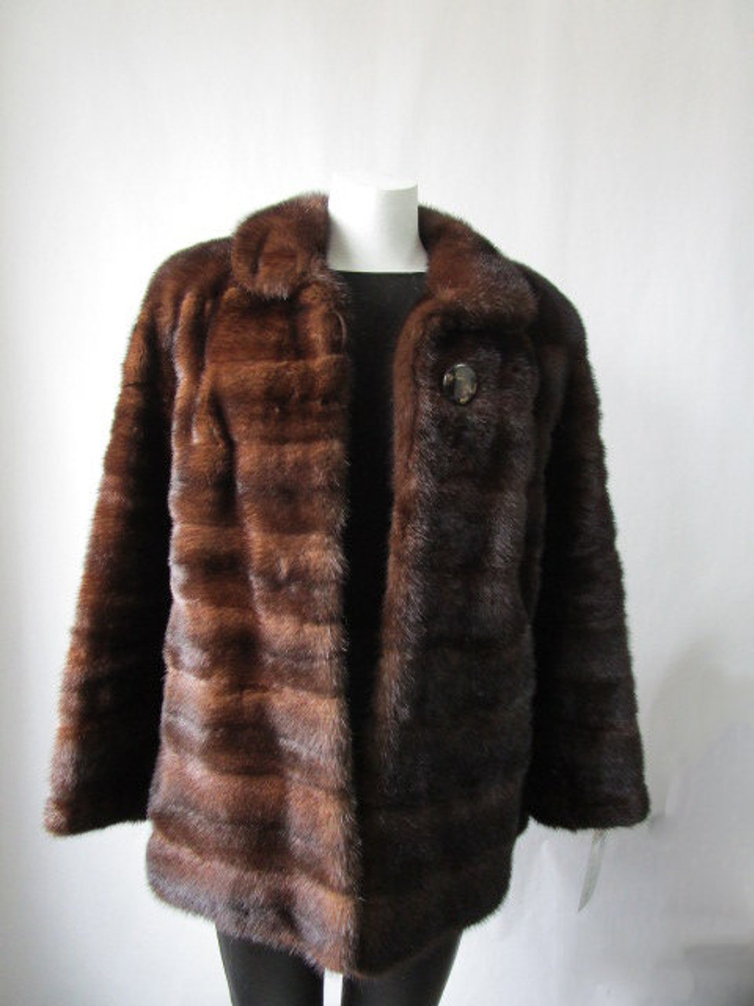 Women's Sz 10 New Mahogany Mink Fur Coat Jacket - Etsy