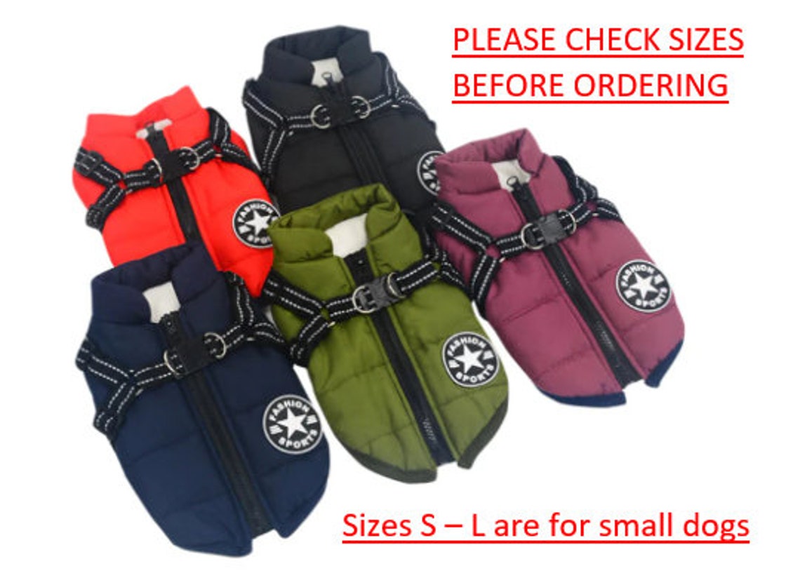 Waterproof Premium Fleece Lined Autumn/winter Dog Warm Padded - Etsy UK
