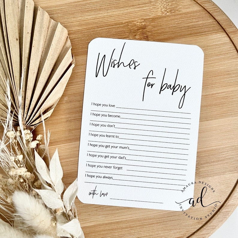 12 X Printed Baby Shower Game Cards Advice Wishes Games | Etsy Australia