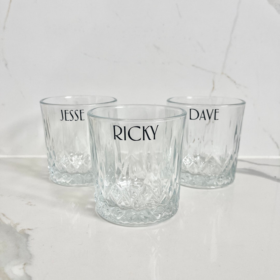Personalised Crystal Scotch Glass Groomsman Whiskey Glass Proposal Box ...