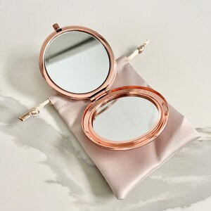 Rose Gold Compact Mirror Personalised Mirror Gifts Purse Mirror ...