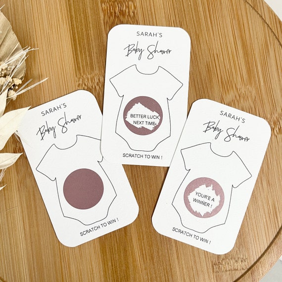 10 X Personalised Baby Shower Scratch Cards Party Games | Etsy