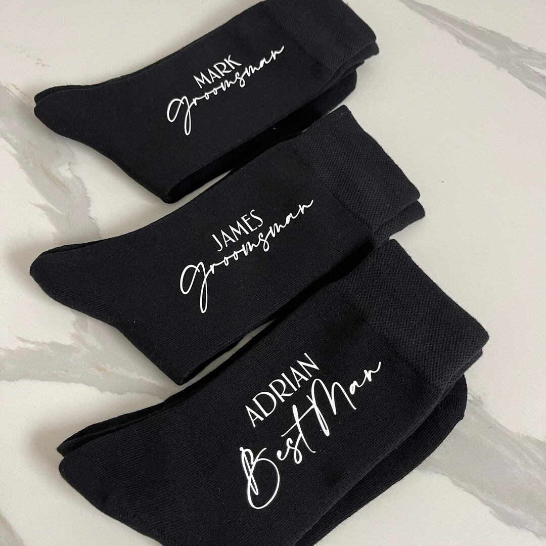 Best Man / Groomsman Personalised Socks, Personalised Gift for Proposal ...