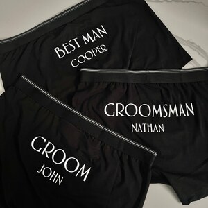 Best Man / Groomsman Underwear Personalised Trunks, Personalised Gift ...