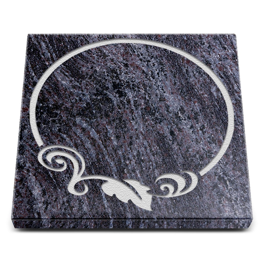Granite Lawn Gravestone 40x40x5cm in Material Orion Surface and Edges ...