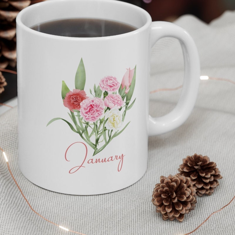 January Tea Cup - Etsy