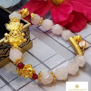 24K Real Gold Bracelet 24K Real Feng Shui Bracelet Lucky Bracelet Koi Bracelet 24K Koi Fish ...