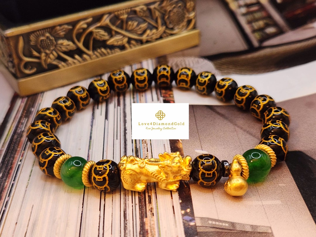 24K Real Gold Pi Xiu Bracelet Real 24K Pixiu Bracelet 24K Bracelet Real ...