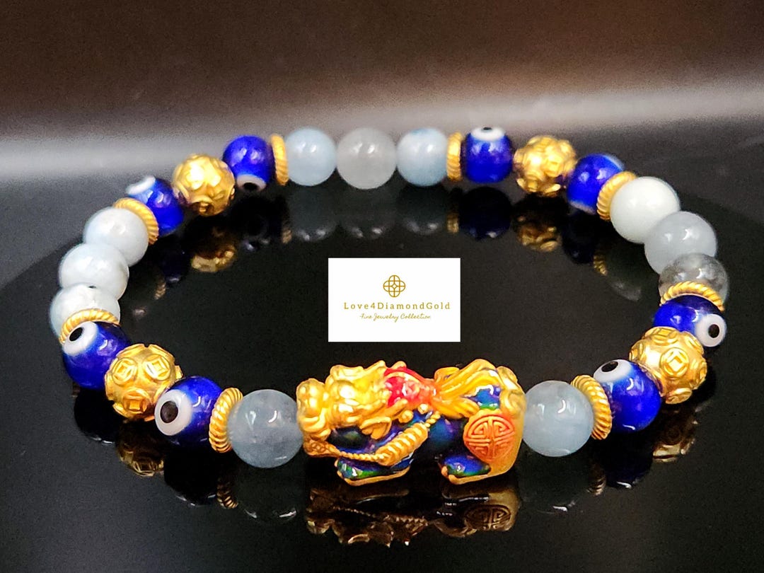 Real 24 Karat Pure Gold Feng Shui Bracelet Lucky Bracelet Koi Bracelet ...