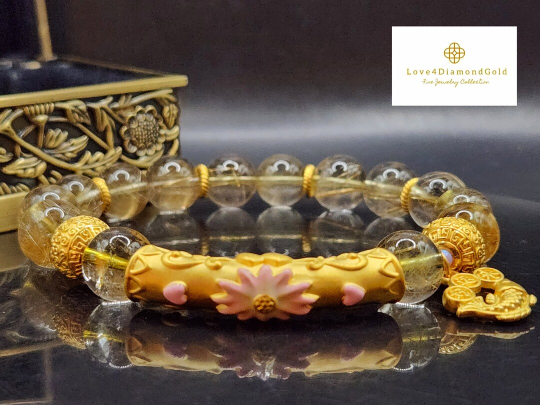 Real Pure Gold Feng Shui Bracelet Lucky Bracelet Koi Bracelet 24K Koi Fish Bracelet Lucky ...