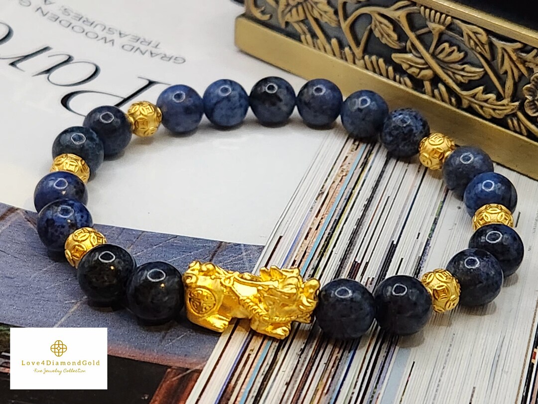 24K Real Feng Shui Bracelet 24K Pixiu Bracelet Wealth Bracelet Solid ...