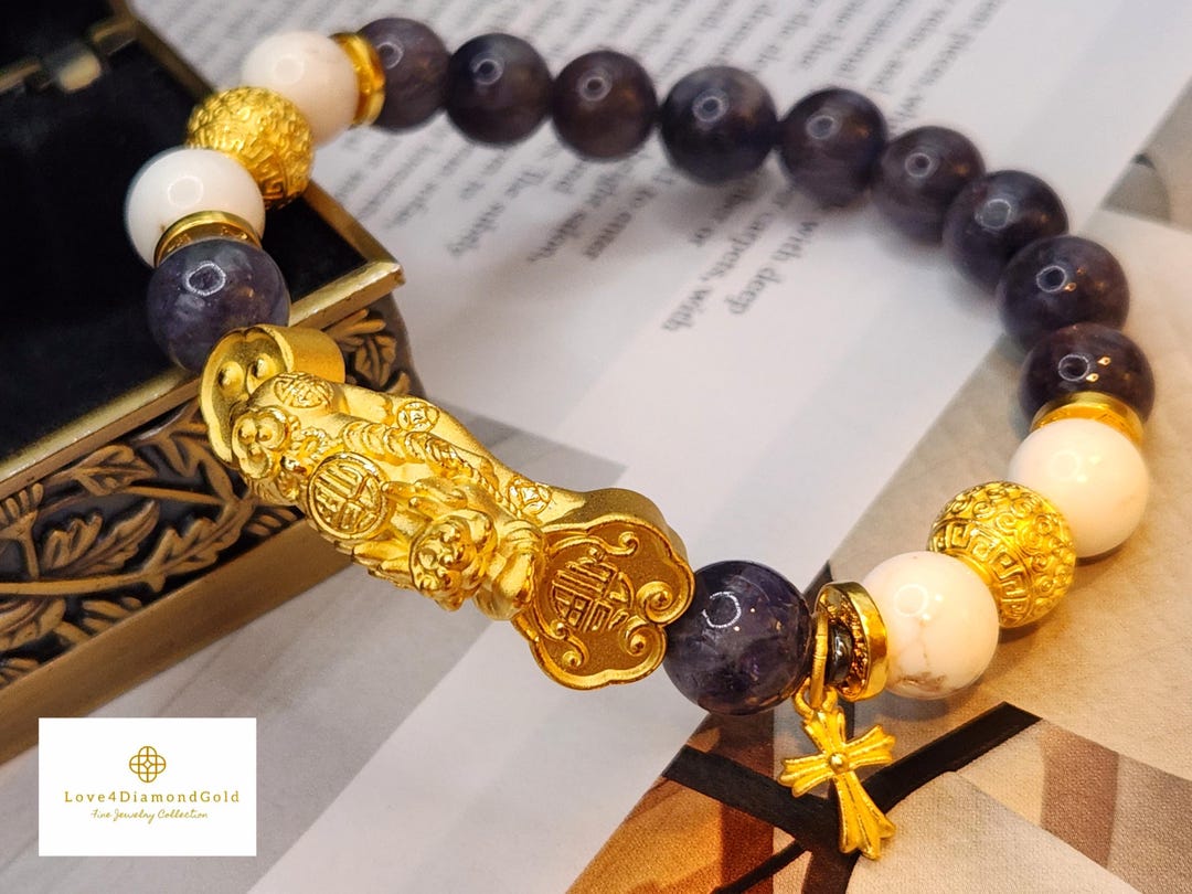 Real 24 Karat Pure Gold Bracelet 24K Pixiu Bracelet 24K Gold Ruyi ...