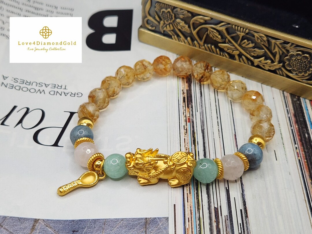 24K Real Gold Pi Xiu Bracelet Real 24K Pixiu Bracelet 24K Bracelet Real ...