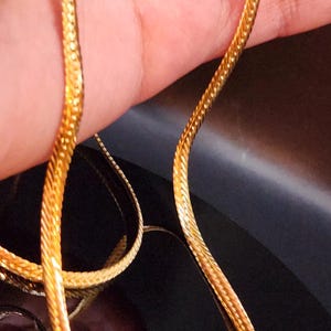 22 Real 18K Snake Chain Necklace 18K Gold Cobra Chain Necklace Solid ...