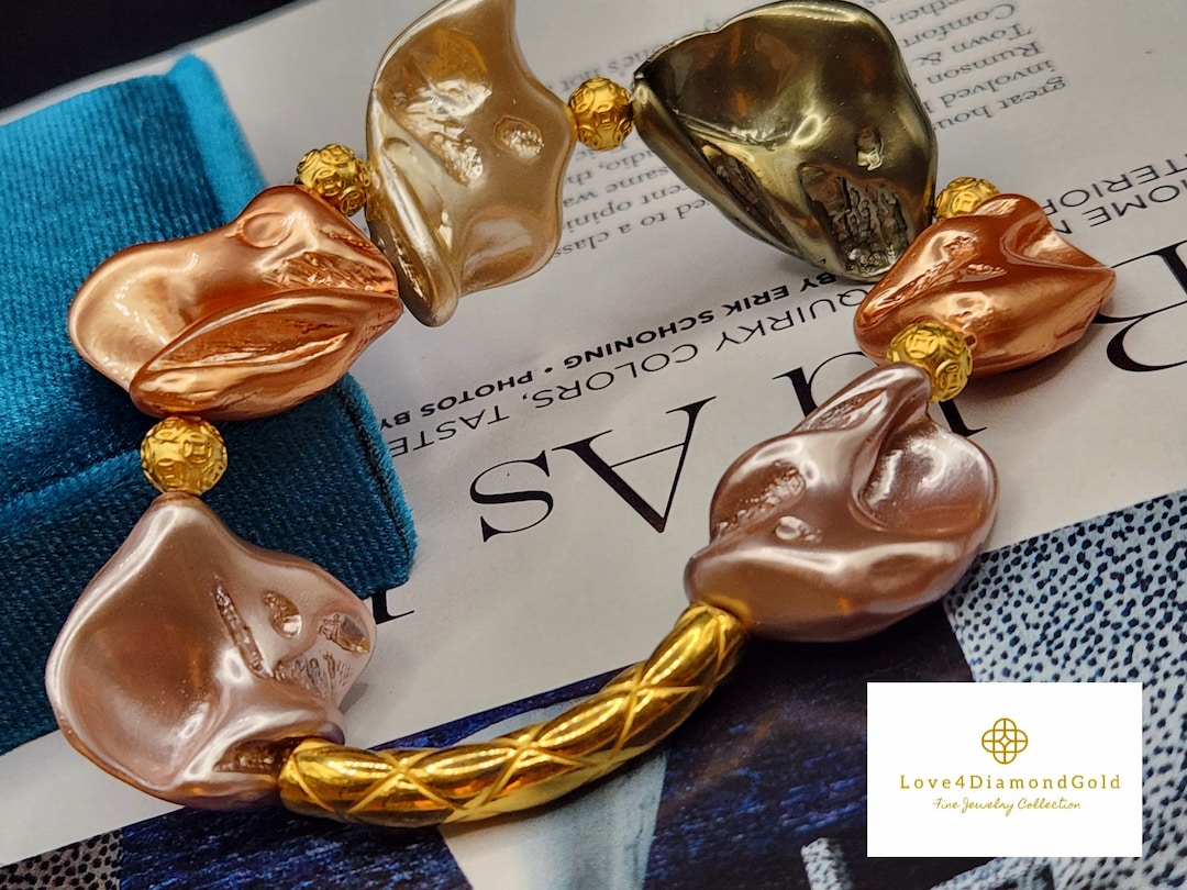 Real 24 Karat Pure Gold Bracelet Wealth Bracelet 24K Money Ball ...