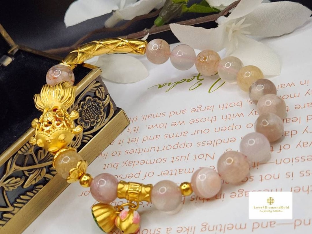 Real Pure Gold Bracelet 24K Real Feng Shui Bracelet Koi Fish Bracelet ...