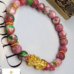 Real 24 Karat Pure Gold Feng Shui Bracelet Lucky Bracelet Pixiu ...