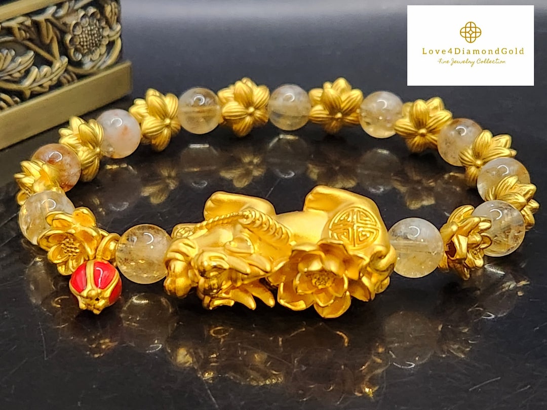 Pure gold pixiu bracelet store